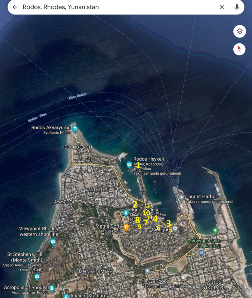 Rodos adası, Gezilecek Yerler.1